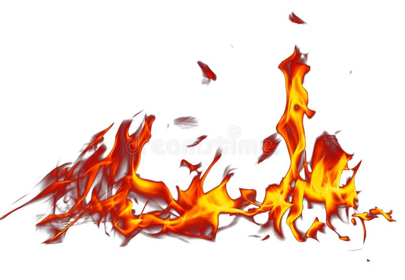 Flame of Fire Isolated on White Background Stock Image - Image of ...