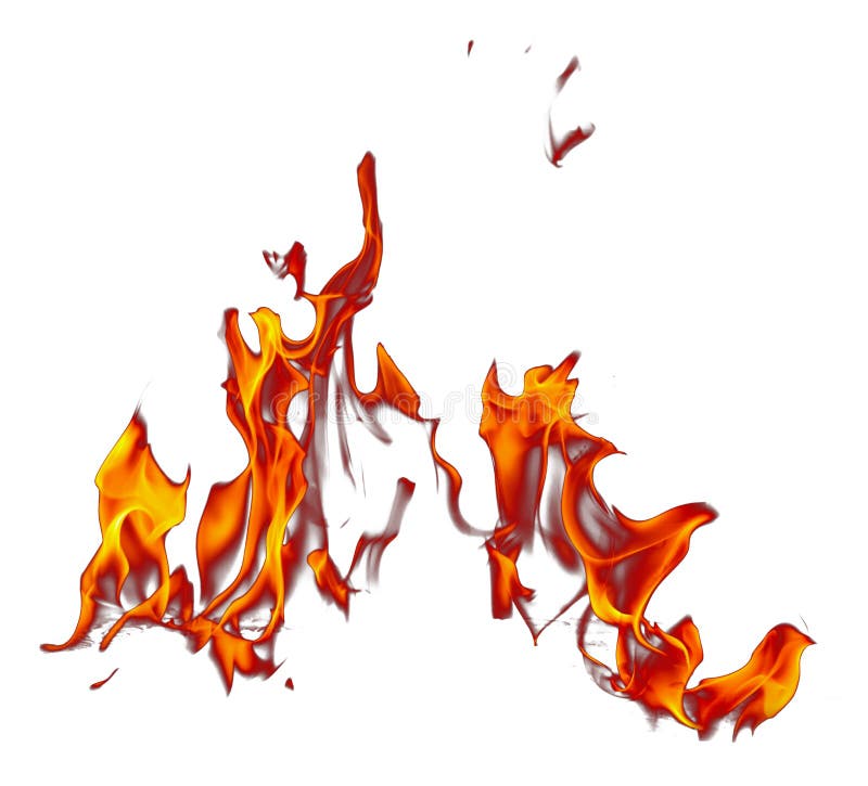 Flame of Fire Isolated on White Background Stock Illustration ...