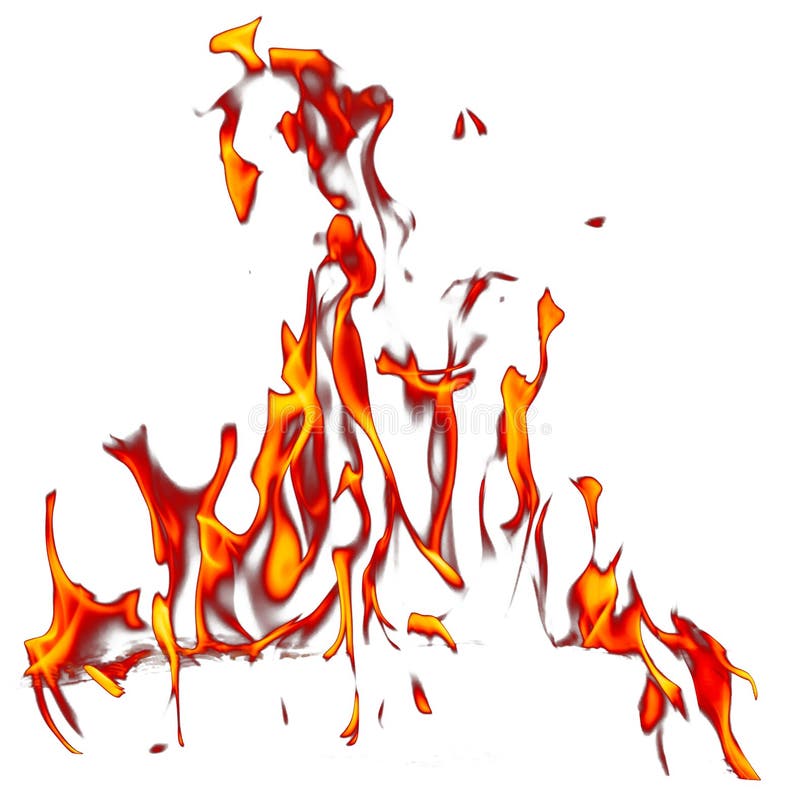 Flame of Fire Isolated on White Background Stock Photo - Image of ...
