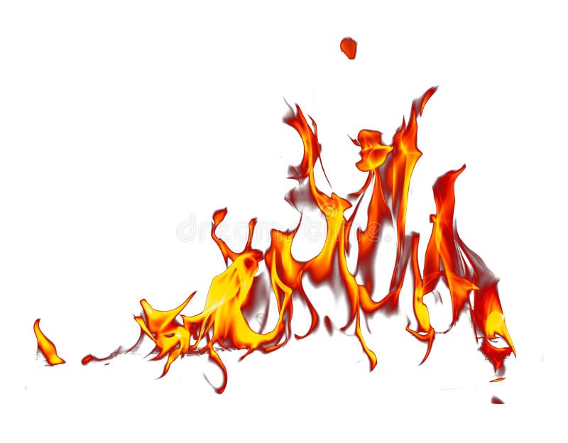 Flame of Fire Isolated on White Background Stock Image - Image of ...
