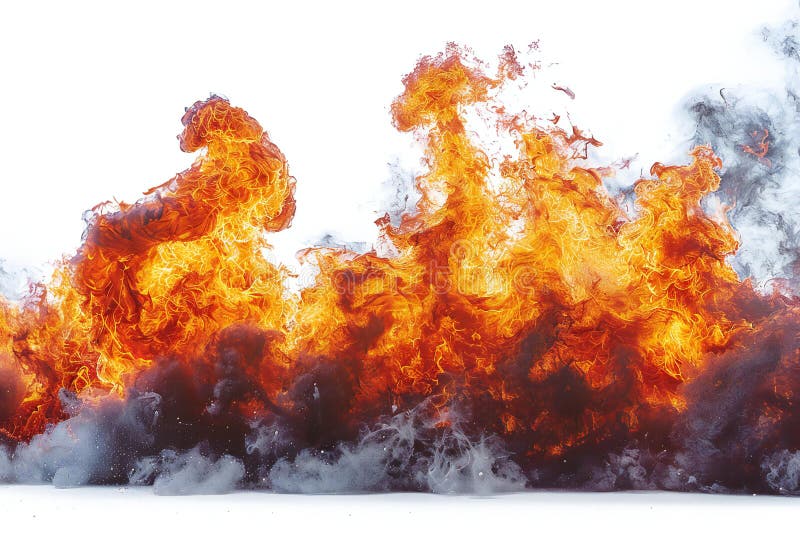 Flame of Fire Isolated on White Background, File, High Resolution ...