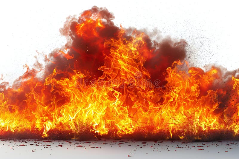 Flame of Fire Isolated on White Background, File, High Resolution ...