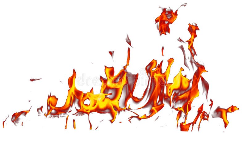 Flame of Fire Isolated on White Background Stock Illustration ...