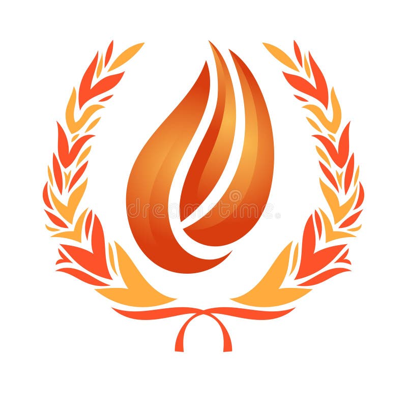 Flame Fire Logo Symbol, Logotype Symbol Icon Design Vector on White ...