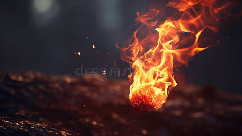 Flame fire match stock illustration. Illustration of texture - 369224687
