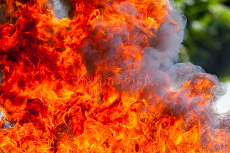 Flame Fire Movement on a Black Background Stock Photo - Image of energy ...