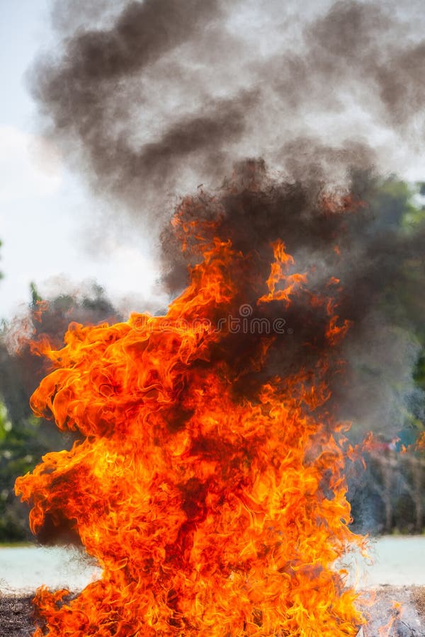 Flame Fire Movement on a Black Background Stock Photo - Image of energy ...