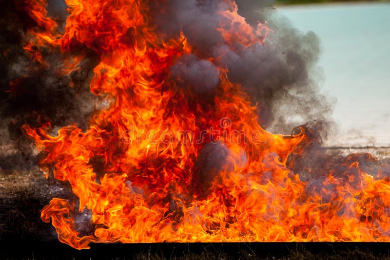 Flame Fire Movement on a Black Background Stock Photo - Image of ...