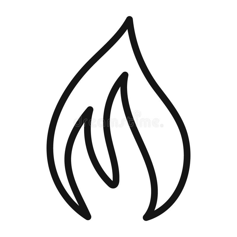 Flame Fire Symbol Mark in Filled Style Stock Vector - Illustration of ...