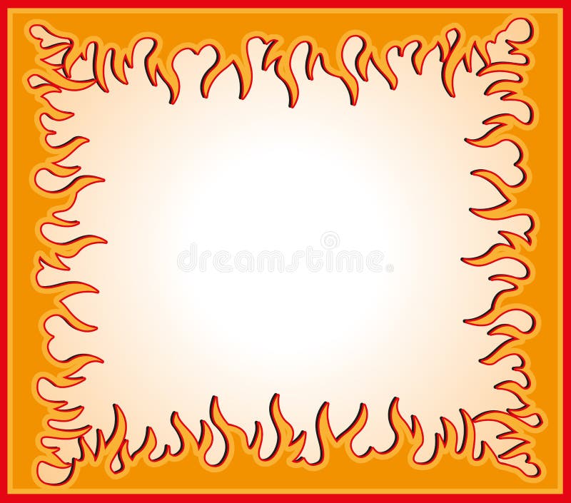 Flame frame stock vector. Illustration of design, frame - 57090276