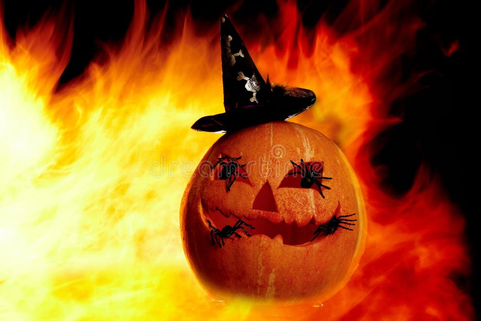 Flame with gourd stock image. Image of diabolic, event - 16331585