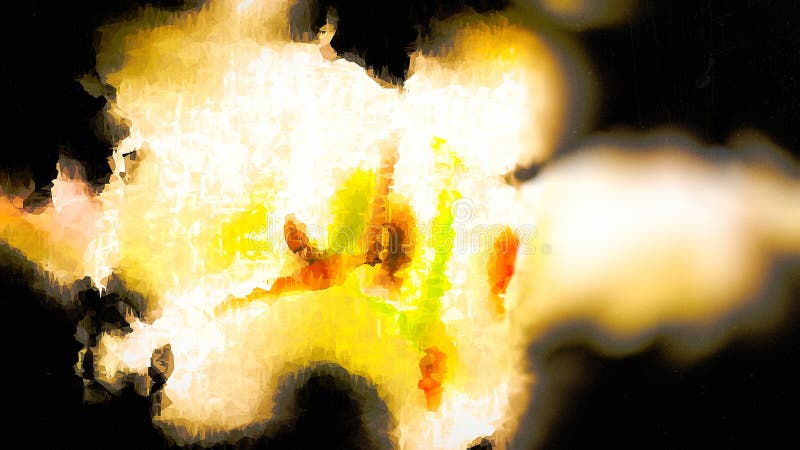 Flame Heat Yellow Background Beautiful Elegant Illustration Graphic Art ...