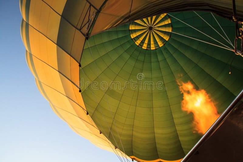 Flame Heating Up an Air Balloon Stock Image - Image of light, flame ...