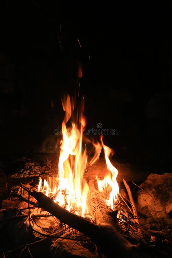 Hot Flame of campfire stock image. Image of danger, fire - 40616007