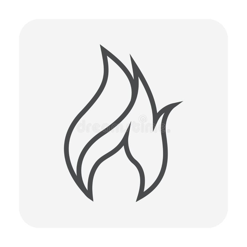 Flame icon black stock vector. Illustration of icon - 161061487