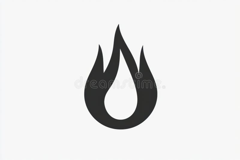 Flame Icon Design on a Plain Background Suitable for Various ...