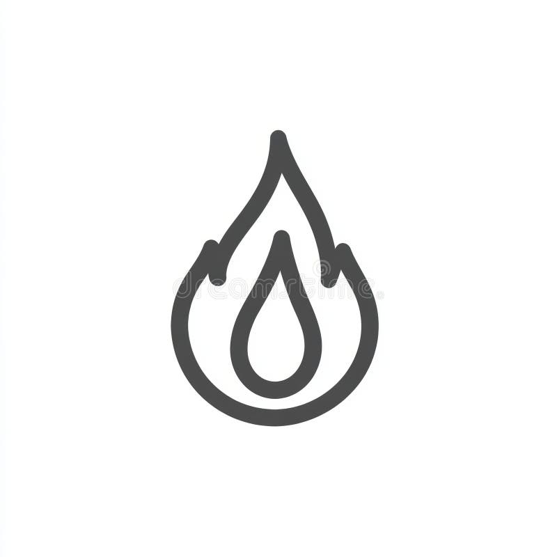 Flame Icon Representing Heat and Energy, Often Associated with Fire and ...