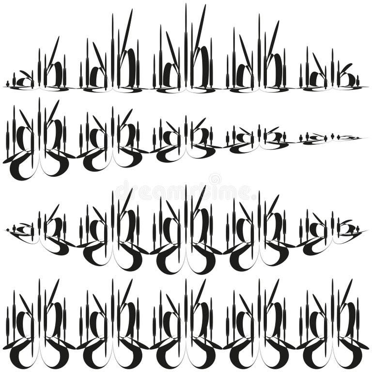 Flame Icon Set. Dynamic Fire Symbols. Vertical Blaze Vector Stock ...