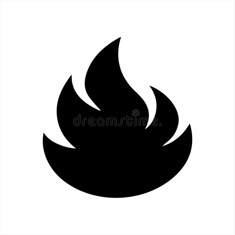 A Flame Icon Silhouette Refers To a Simple, Often Stylized ...