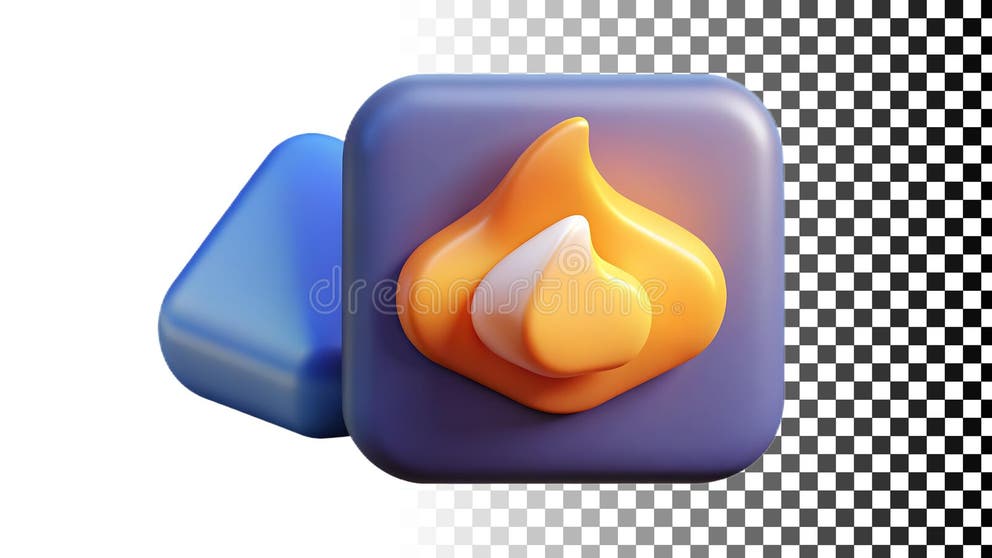 Flame Icon in Square Frame, Burning Fire Symbol, Hot Flame, Energy ...