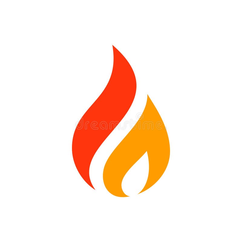 Flame Icon Vector Illustration. Full Vector Power Symbol in Flat ...