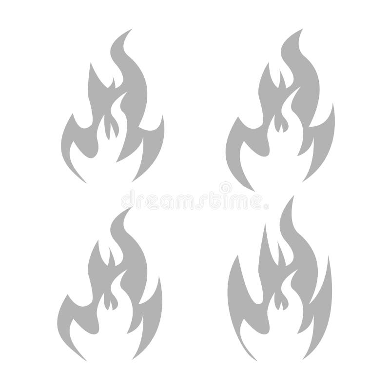 Flame Icon on a White Background Editorial Photography - Illustration ...