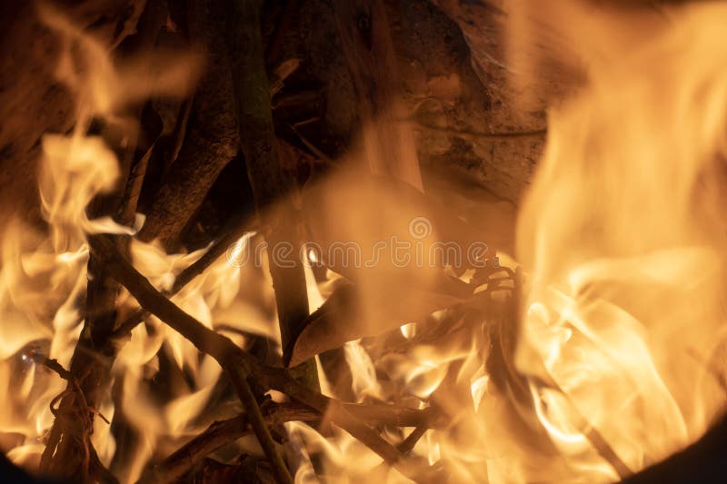 Flame and Light. Fire Explosion, Fiery Background, Fire and Smoke after ...