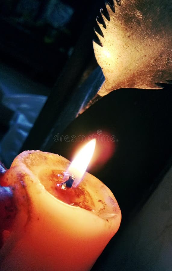 Flame stock photo. Image of silhouette, wick, candle - 114028010