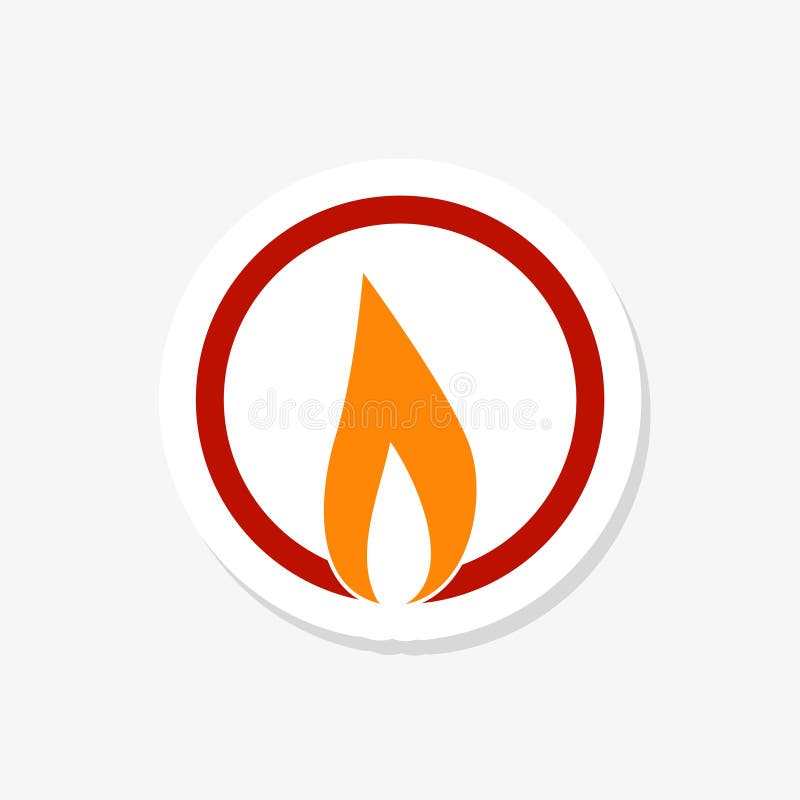 Flame Logo Fire Sticker. Fire Flame Logo Design Template Stock Vector ...
