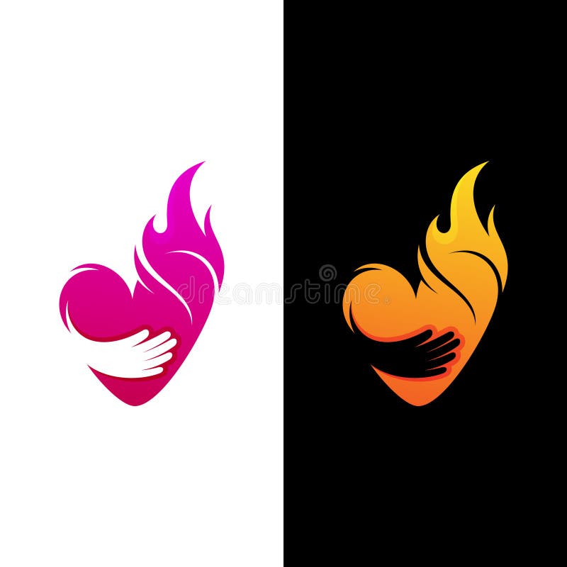 Heart Care Design, Charity Logo with Love Design Template Stock Vector ...