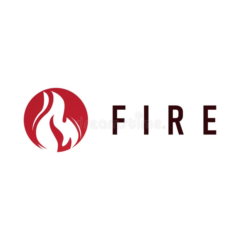Flame Logo Symbol Burning Fire Design with Simple Minimalist Concept ...