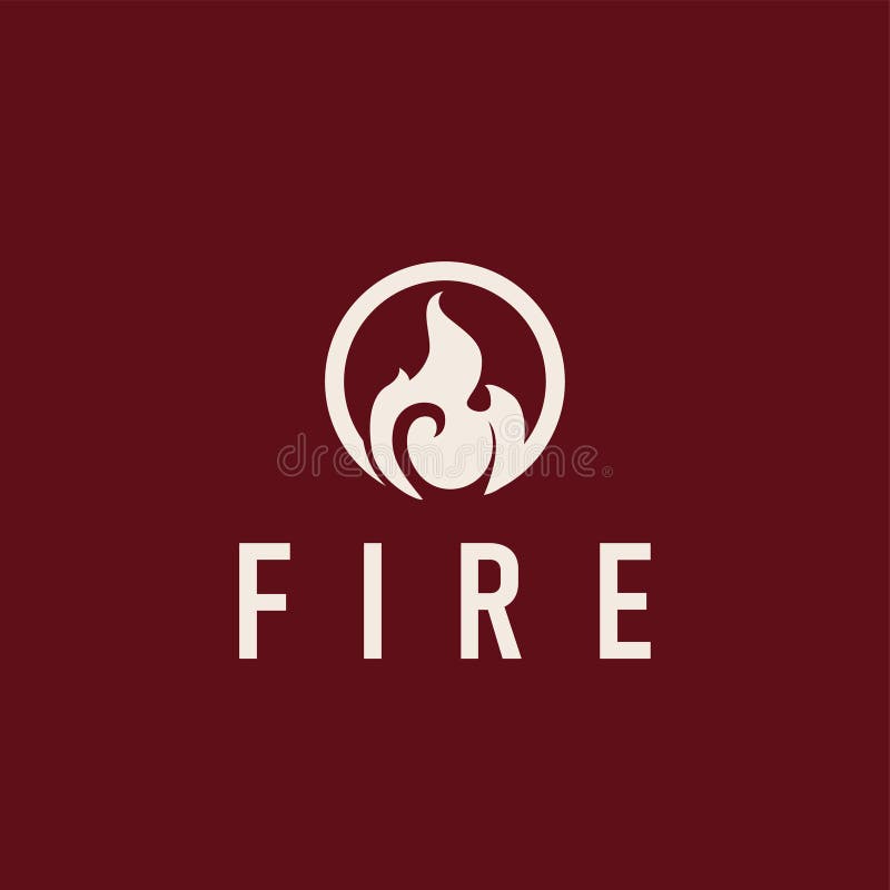 Flame Logo Symbol Burning Fire Design with Simple Minimalist Concept ...