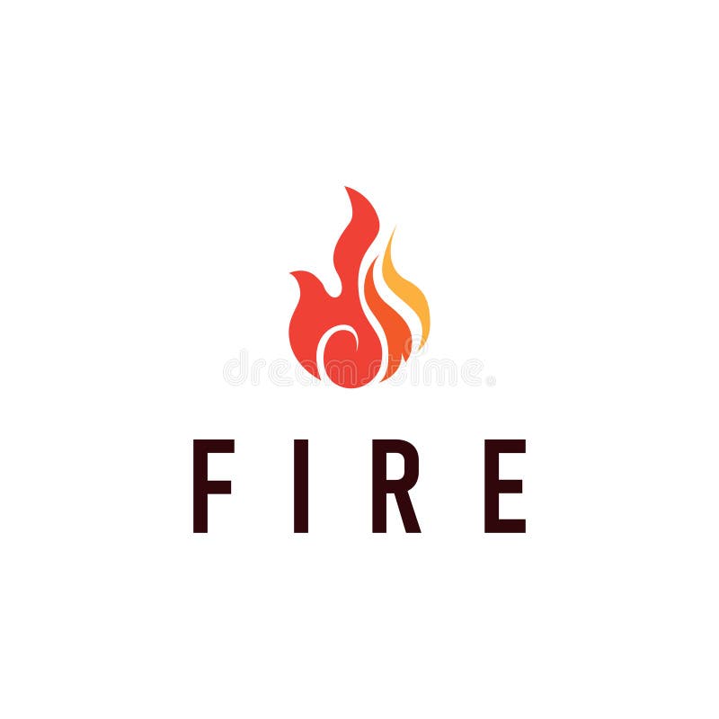 Flame Logo Symbol Burning Fire Design with Simple Minimalist Concept ...