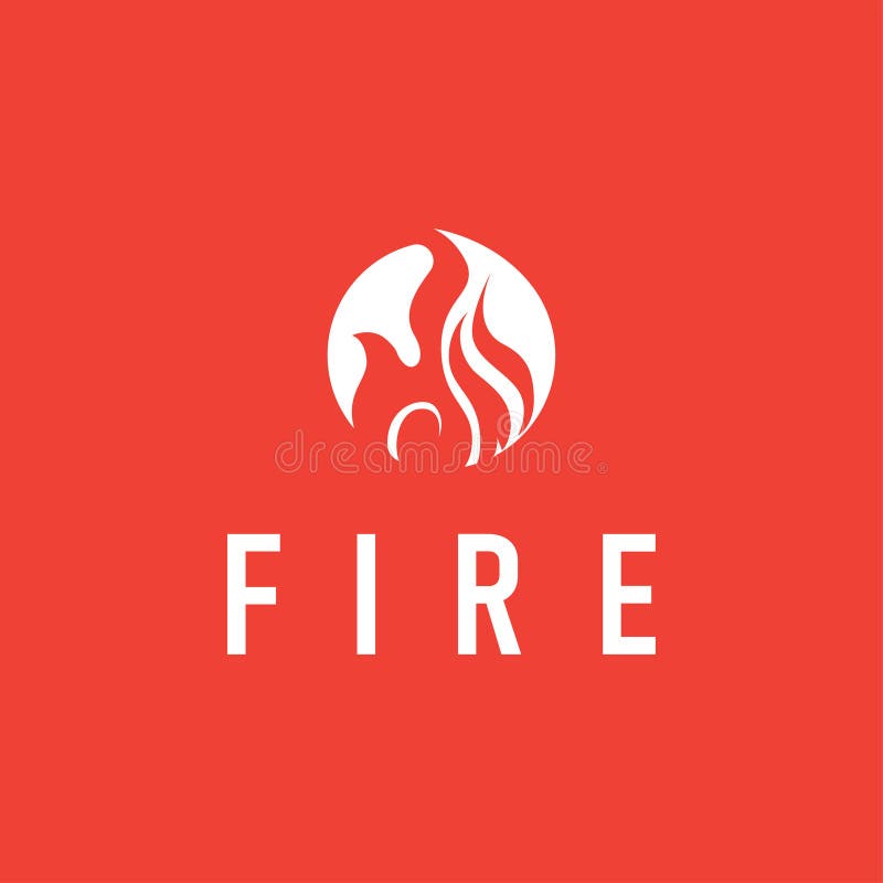 Flame Logo Symbol Burning Fire Design with Simple Minimalist Concept ...