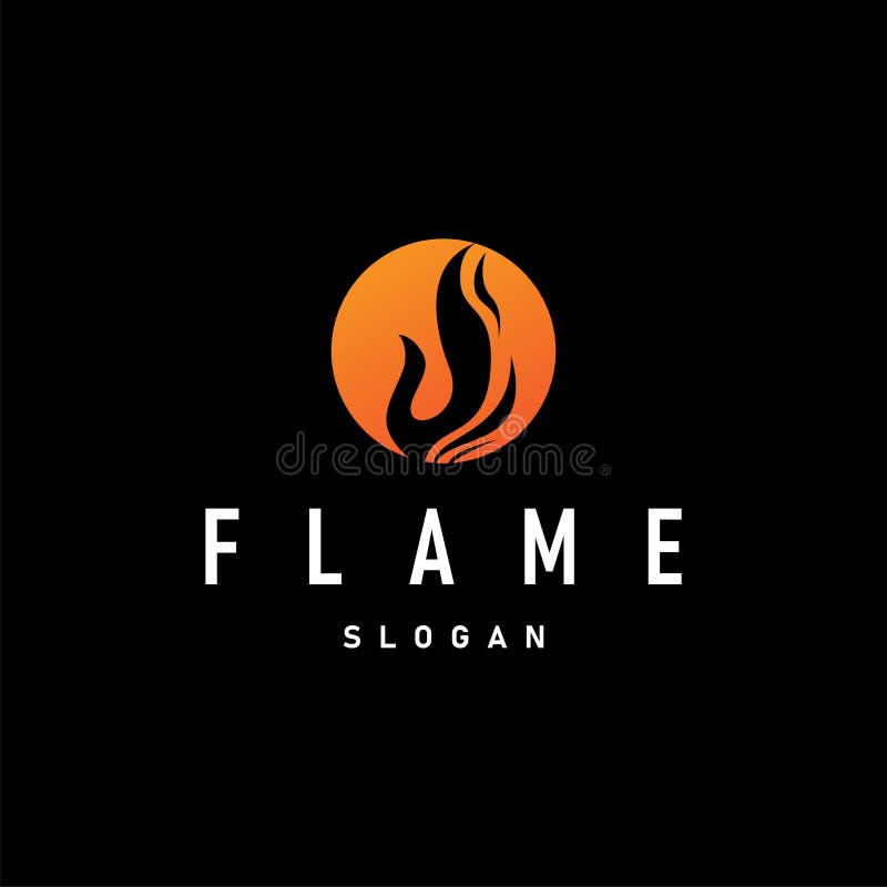 Flame Logo Symbol Burning Fire Design with Simple Minimalist Concept ...