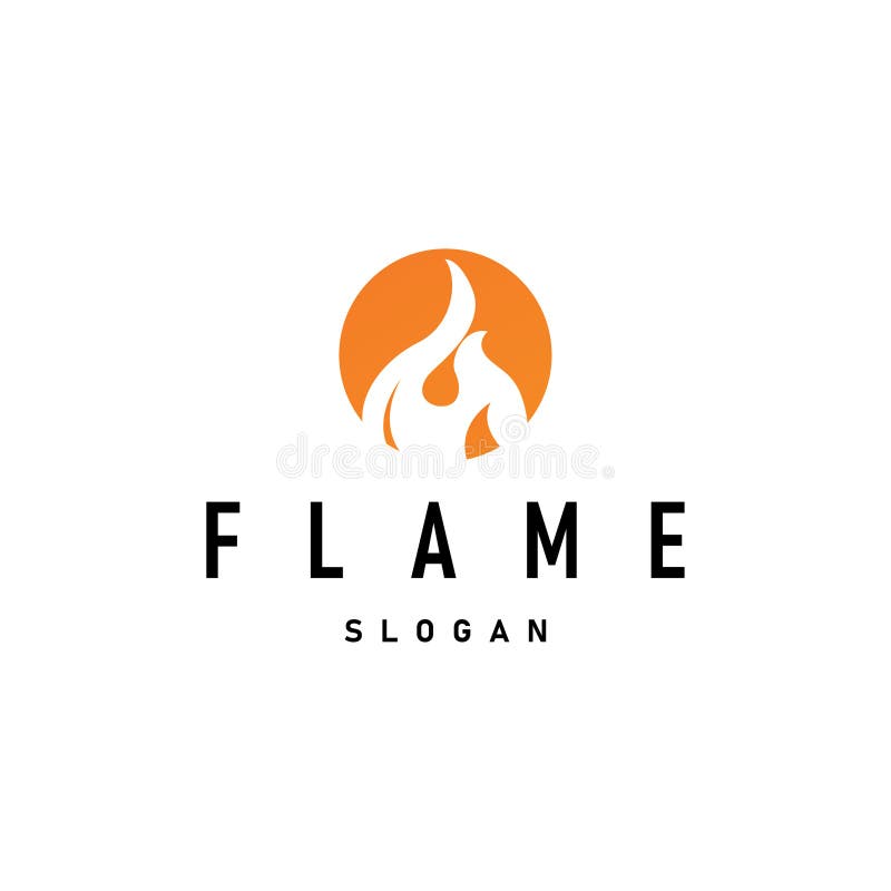 Flame Logo Symbol Burning Fire Design with Simple Minimalist Concept ...