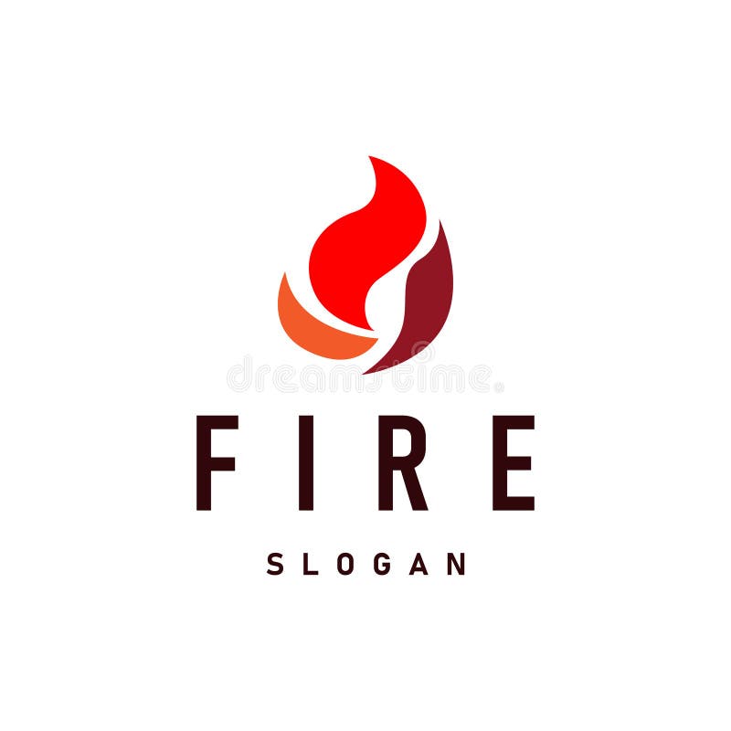 Flame Logo Symbol Burning Fire Design with Simple Minimalist Concept ...