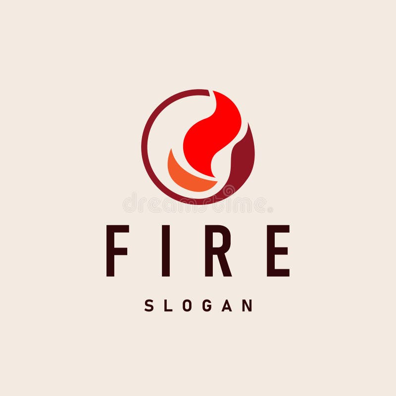 Flame Logo Symbol Burning Fire Design with Simple Minimalist Concept ...