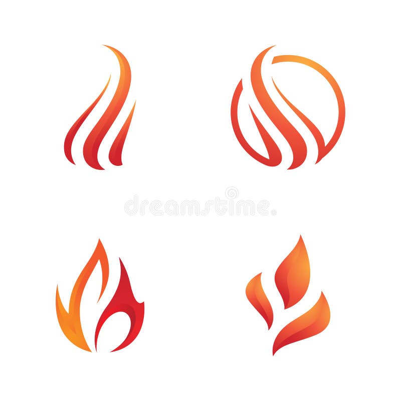 Flame Logo Vector Template. Fire Logo Design Graphic Stock Vector ...
