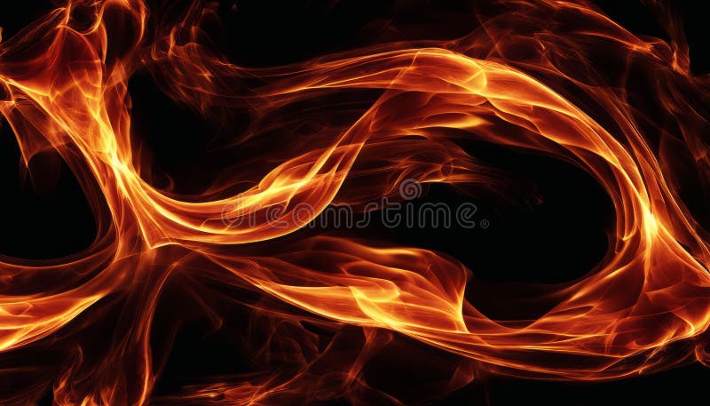 A flame with a loop in it stock illustration. Illustration of embers ...