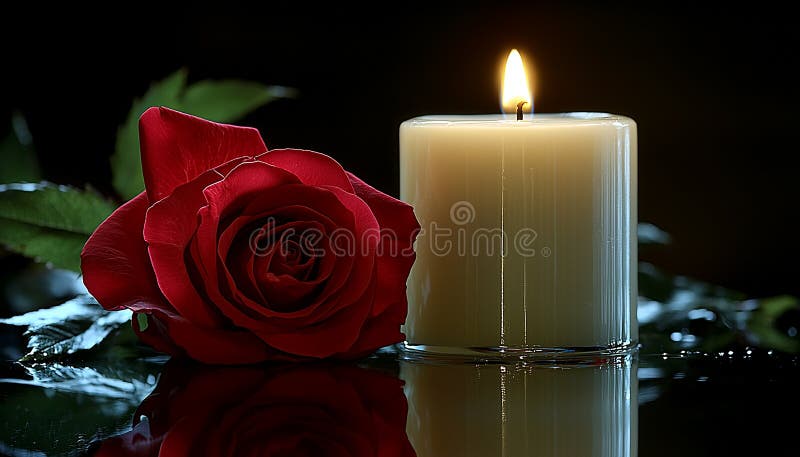 Flame of Love Burning in the Darkness, Freshness Generated by AI Stock ...