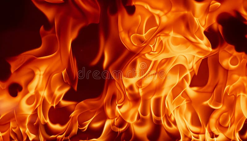 Flame Motion on Abstract Background. Red Fire Texture, Orange Burn ...