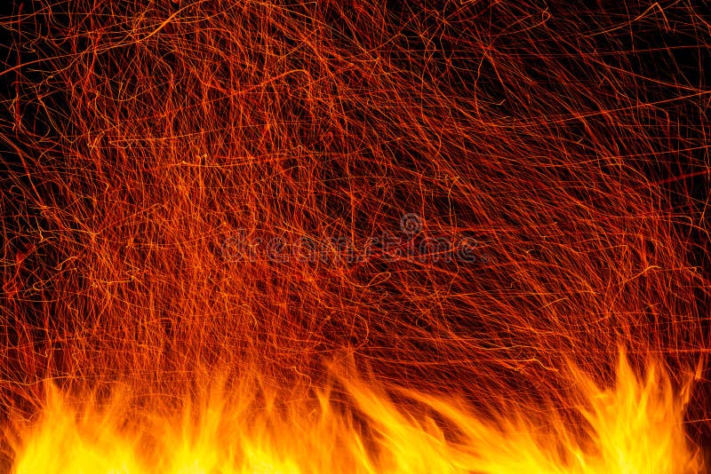 A Flame with Multiple Sparks on a Long Exposure Stock Image - Image of ...