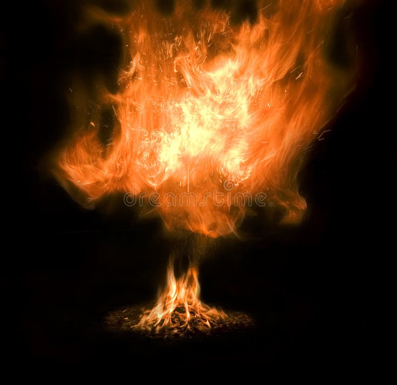 Flame in a night stock image. Image of color, flame, flaming - 19571469