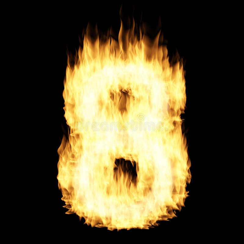 Flame number Eight stock illustration. Illustration of beautiful ...