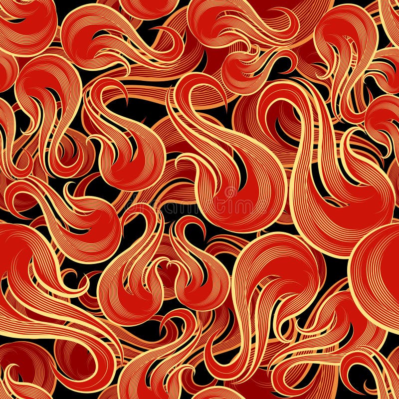 Flame Pattern Stock Vector - Image: 55064991