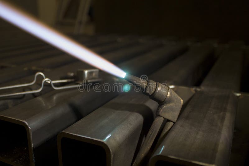 Flame Produces from Acetylene Burn with Oxygen Stock Image - Image of ...