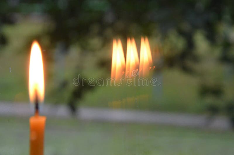 Flame Reflection in the Window Stock Photo - Image of burnt, hold: 87088398