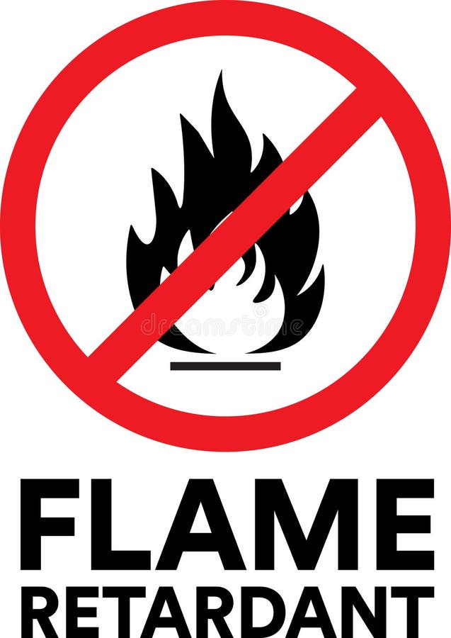 Flame Retardant. No Fire Red Circle with Line Stock Illustration ...