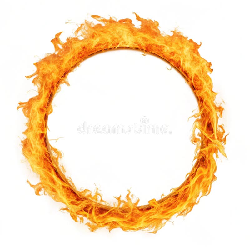 Flame Ring Isolated on Transparent Background Stock Illustration ...
